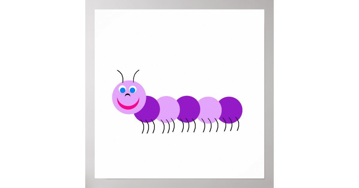 purple caterpillar poster | Zazzle