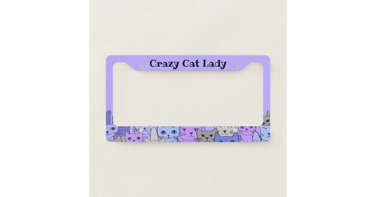 Purple Cats License Plate Frame | Zazzle