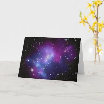 Purple Celestial Space Photo Blank Card | Zazzle
