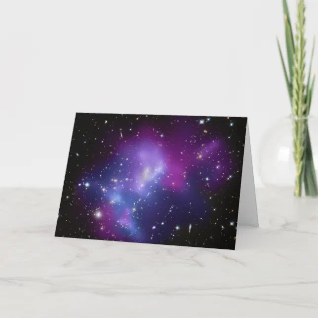 Purple Celestial Space Photo Blank Card | Zazzle