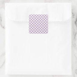 Purple Check, Checkerboard Pattern, Checkered Square Sticker | Zazzle
