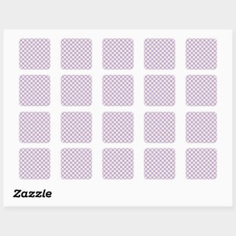Purple Check, Checkerboard Pattern, Checkered Square Sticker | Zazzle