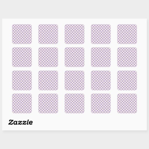 Purple Check, Checkerboard Pattern, Checkered Square Sticker | Zazzle