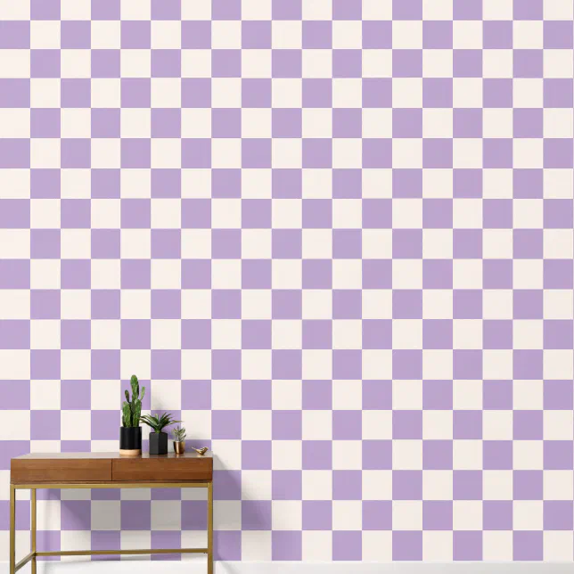 Purple Check, Checkerboard Pattern Wallpaper | Zazzle