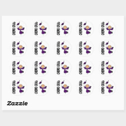Purple CHEMO GRAD 1 (Pancreatic Cancer) Classic Round Sticker | Zazzle