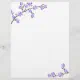 Purple Cherry Blossom letterhead | Zazzle