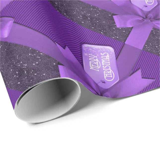 Purple Christmas Package Wrapping Paper | Zazzle