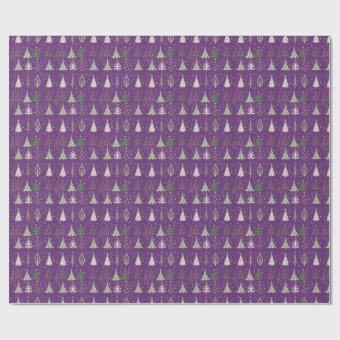Purple Christmas Wrapping Paper | Zazzle