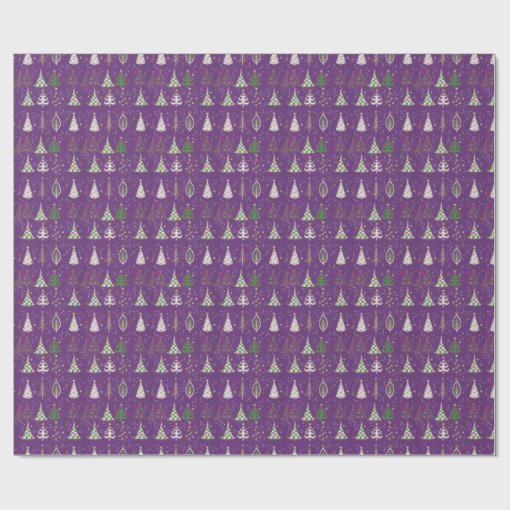 Purple Christmas Wrapping Paper | Zazzle