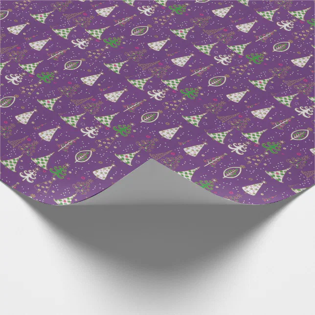 Purple Christmas Wrapping Paper | Zazzle