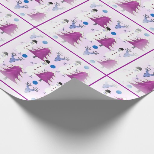 Purple Christmas Wrapping Paper | Zazzle