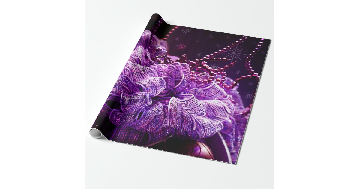 Purple Christmas - wrapping paper | Zazzle
