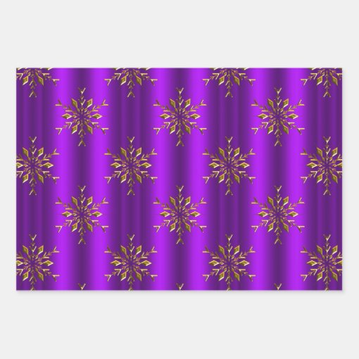Purple Christmas Wrapping Paper Sheets | Zazzle