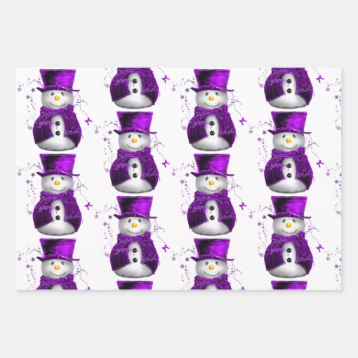 Purple Christmas Wrapping Paper Sheets | Zazzle