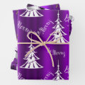 Purple Christmas Wrapping Paper Sheets | Zazzle