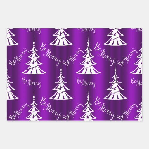 Purple Christmas Wrapping Paper Sheets | Zazzle
