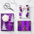 Purple Christmas Wrapping Paper Sheets | Zazzle