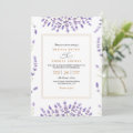 Purple Classic Watercolor Lavender Elegant Wedding Invitation | Zazzle
