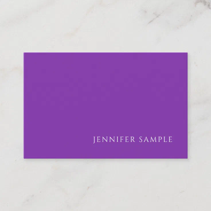 Purple Color Modern Template Professional Elegant Business Card | Zazzle