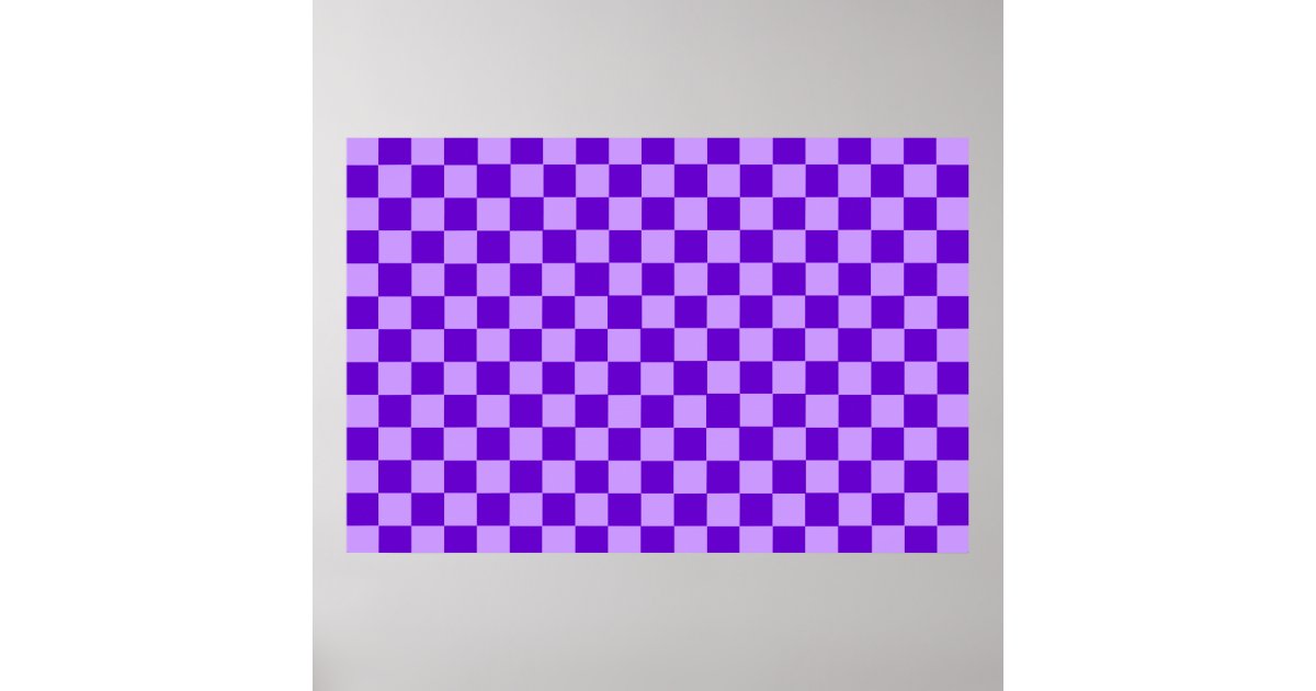 Purple Combination Classic Checkerboard by STaylor Poster | Zazzle