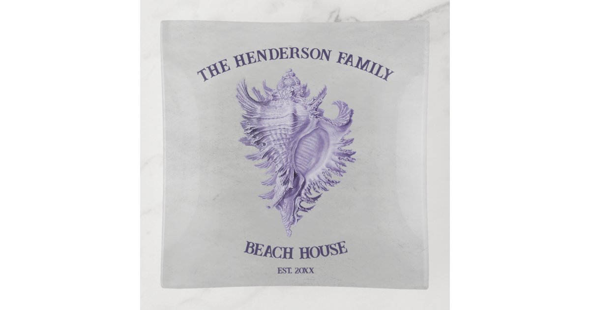 Purple Conch Shell Trinket Tray | Zazzle
