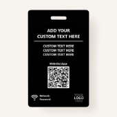 Purple Conference Staff Access Pass QR Code Custom Badge | Zazzle