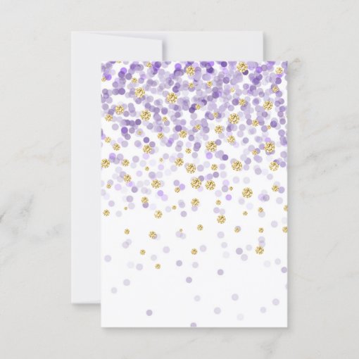 Purple Confetti Baby Shower Diaper Raffle Ticket Invitation | Zazzle