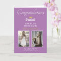 Purple Congratulations Graduate 2 Photo Graduation Card | Zazzle