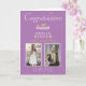 Purple Congratulations Graduate 2 Photo Graduation Card | Zazzle