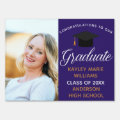 Purple Congratulations Graduate Photo Graduation Sign | Zazzle