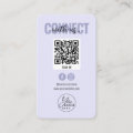 Purple Connect With Us Social Media QR Code Business Card | Zazzle