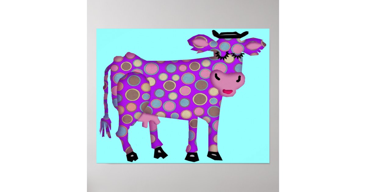 Purple Cow Poster | Zazzle