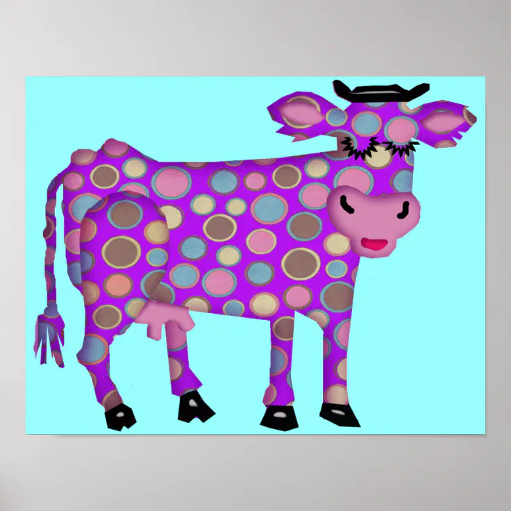 Purple Cow Poster | Zazzle