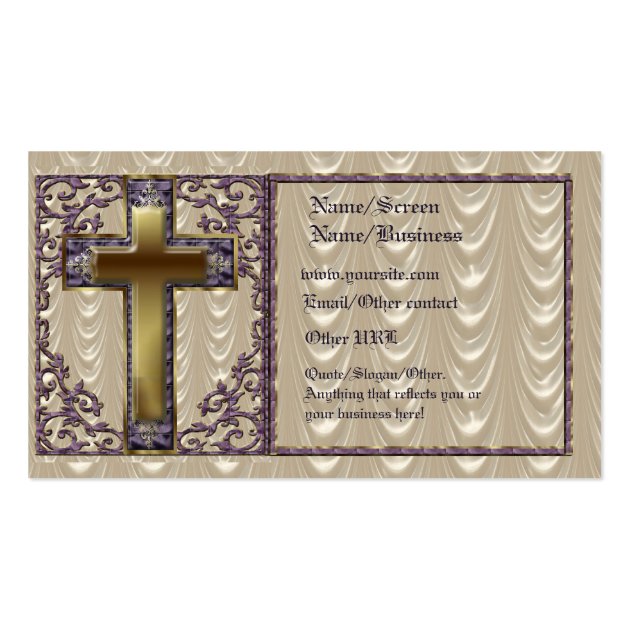 Purple Cross Introduction Card Business Card Templates
