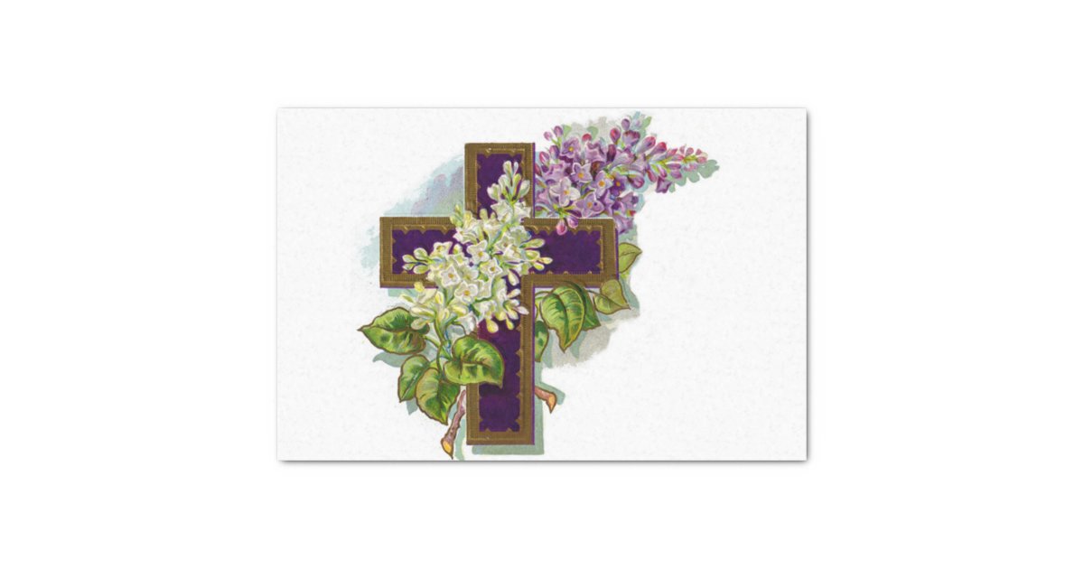 Purple Cross Tissue Paper | Zazzle