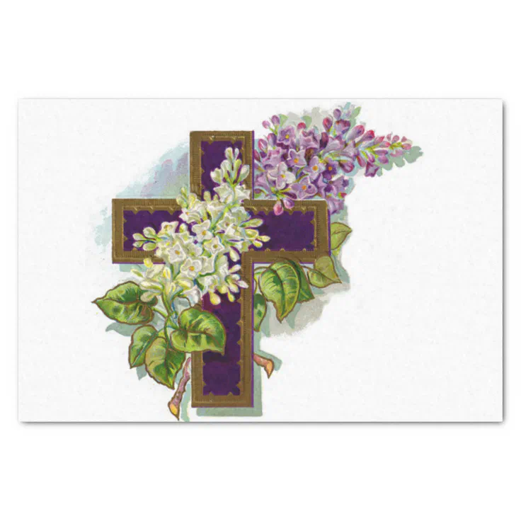 Purple Cross Tissue Paper | Zazzle