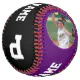 Purple Custom Softball Player Photo Name & Number | Zazzle