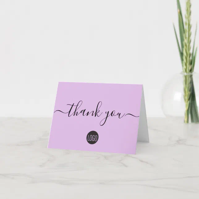 Purple Customizable Customer Appreciation Thank You Card | Zazzle