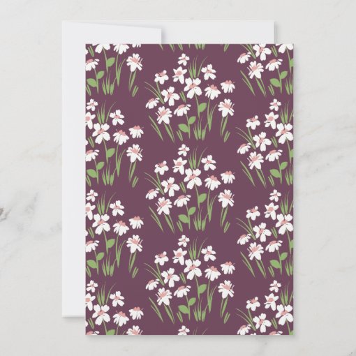 Purple daisy floral elegant beautiful baby shower invitation | Zazzle