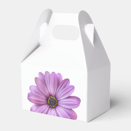 Purple Daisy Gable Party Favor Boxes | Zazzle