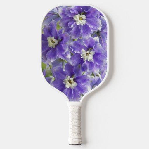 Purple Delphinium Flowers Floral Pickleball Paddle | Zazzle
