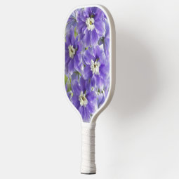 Purple Delphinium Flowers Floral Pickleball Paddle | Zazzle