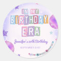 Purple Disco Ball In My Birthday Era Classic Round Sticker | Zazzle