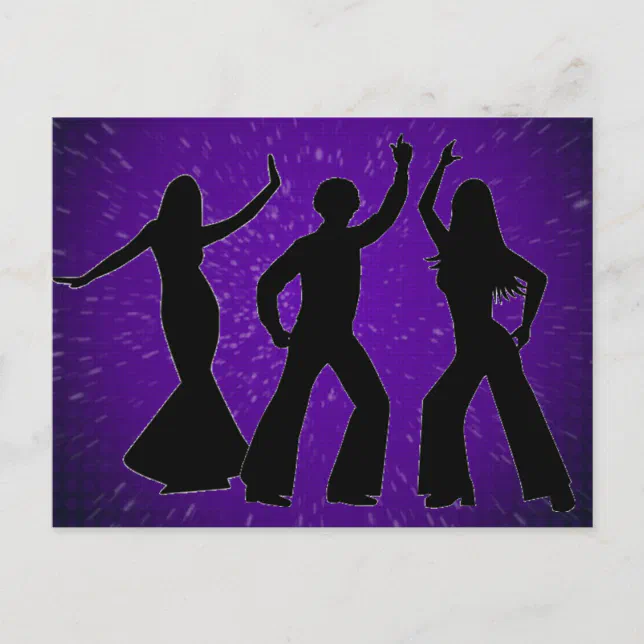 Purple Disco Postcard | Zazzle
