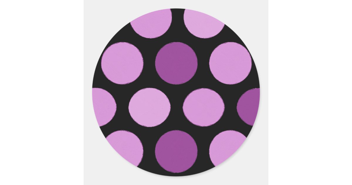 Purple Dots Stickers | Zazzle