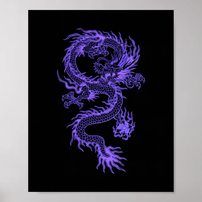 Purple Dragon Poster | Zazzle