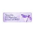 Purple Dragonfly Address Label, Lilac Dragonflies Label | Zazzle