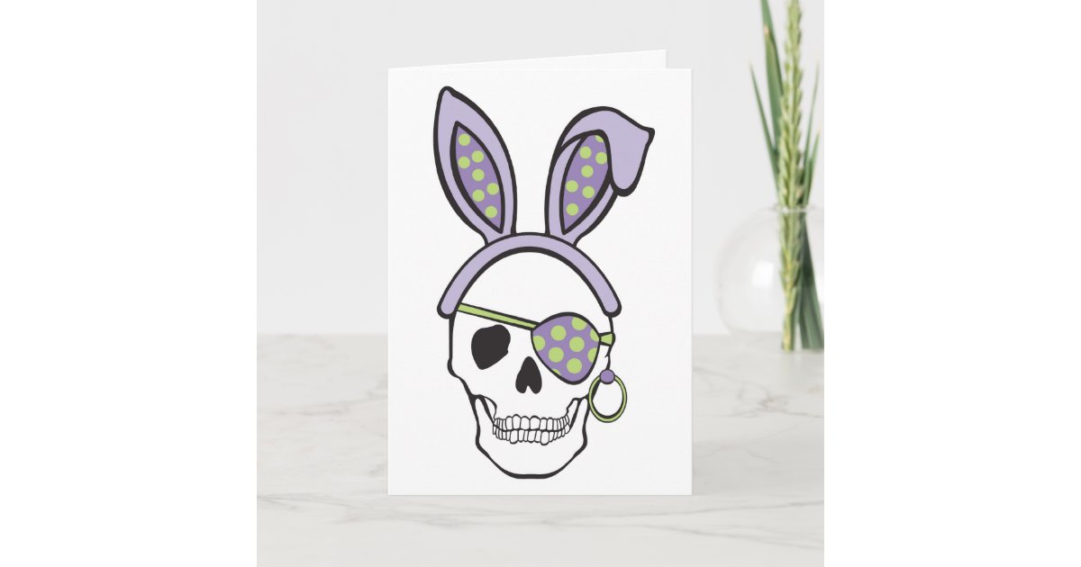 Purple Easter Skull Card | Zazzle