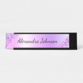 Purple Elegant Modern Professional Office Desk Name Plate | Zazzle