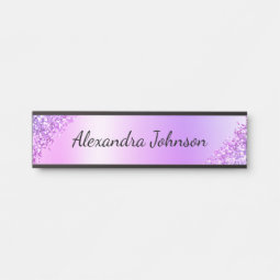 Purple Elegant Modern Professional Office Door Sign | Zazzle